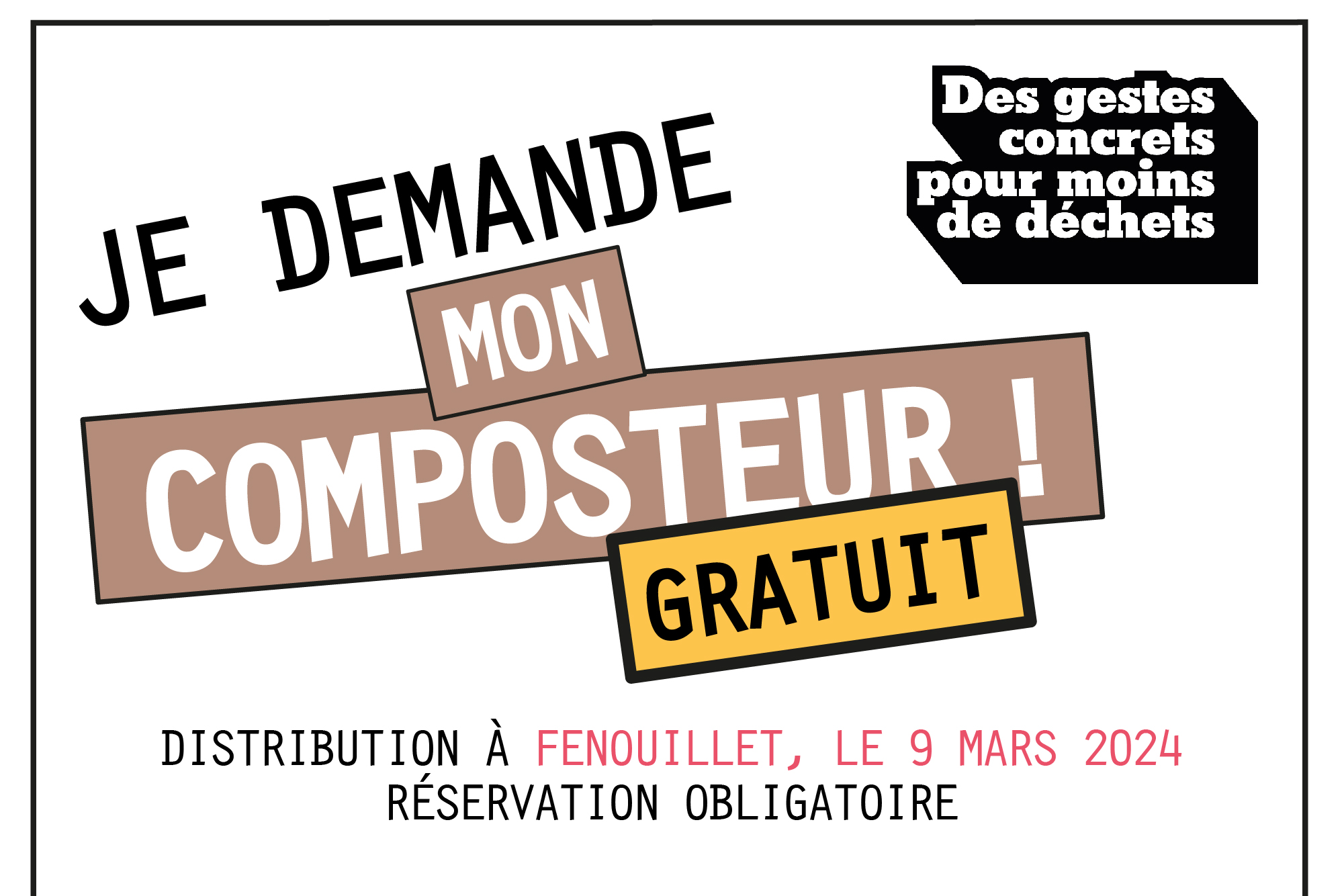 Distribution de composteurs - Ville de Fenouillet